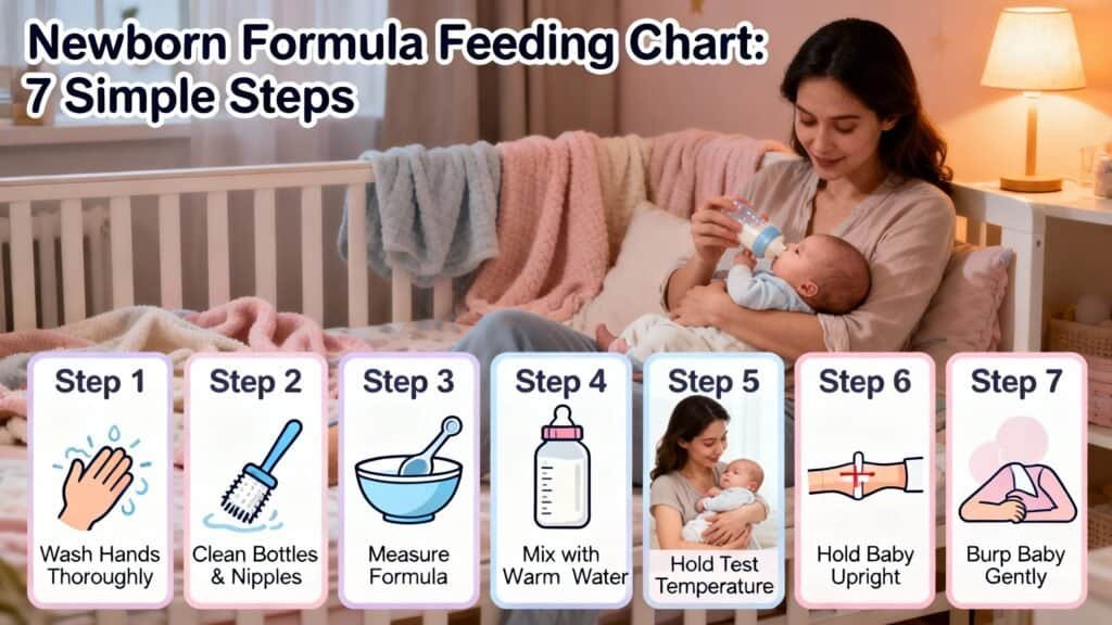 Newborn Formula Feeding Chart in 7 Steps